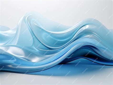 Premium Photo Blue And White Abstract Wave Lines Background