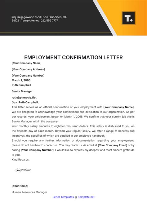 Free Hotel Confirmation Letter Template To Edit Online