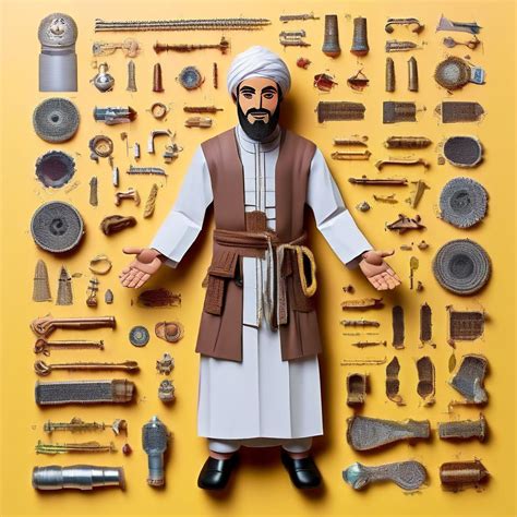 Exploded View Technical Diagram Of A Toy Muslim Man By Mohamed Belaid