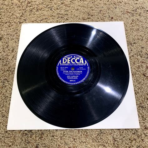 78 Rpm Record Over The Rainbow Judy Garland Rare Wizard
