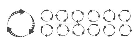 Circular Loading Buffering Icons Vector Stock Vector Illustration Of