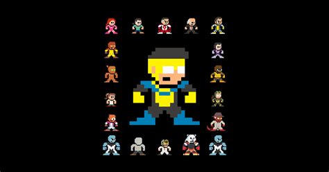 Invincible Pixel Sprite Tribute Invincible Sticker Teepublic