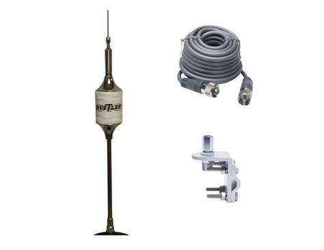 Cb Antenna Kit Hustler Scb S White Single Antenna Rg8x Coax And Bracke