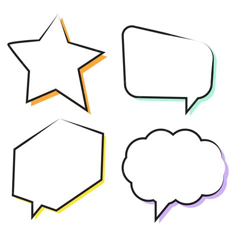 Premium Vector Colorful Callout Icons Set