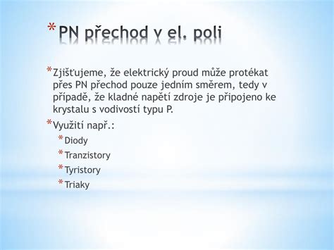PPT - PN přechod v el. poli PowerPoint Presentation, free download - ID:3232327