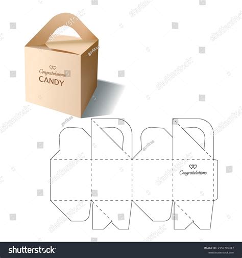 Retail Box Blueprint Template Stock Vector Royalty Free 2159705417