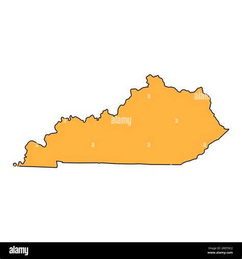 Kentucky Map Shape United States Of America Flat Concept Icon Symbol