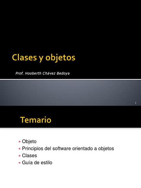 clases y objetos pdf objeto informática clase programación