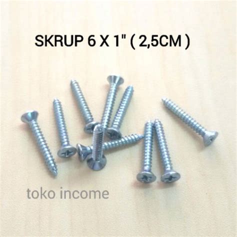 Jual Skrup 6 X 1 25 Cm Shopee Indonesia