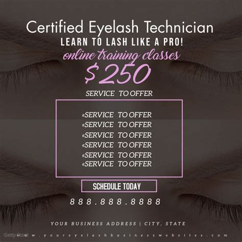 Online Classes Eyelash Ad Templates Postermywall