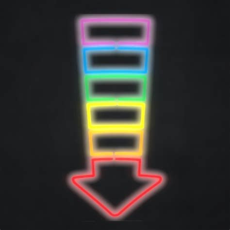 Second Life Marketplace Flashing Rainbow Arrow Neon