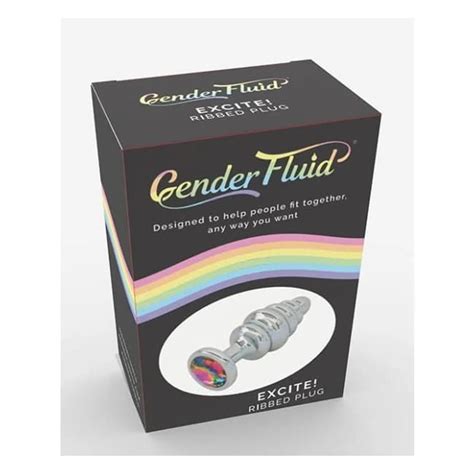 Gender Fluid Excite Ribbed Plug Silver Male Q