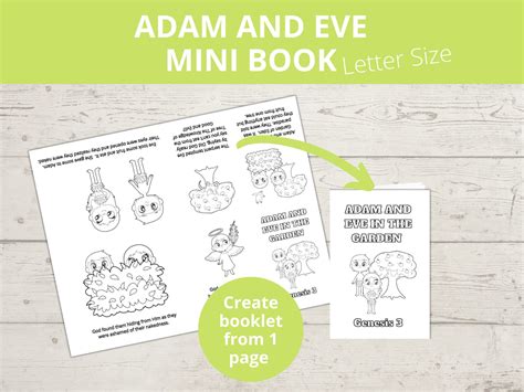 Adam And Eve Printable Mini Book Stored Up Treasure
