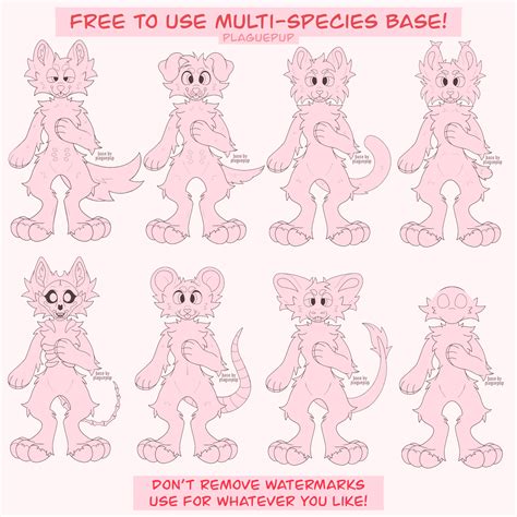 Free To Use Multi Species Base By Plagueepup On Deviantart