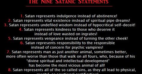 The Nine Satanic Statements Dark Shrine Of Sutekh Pinterest Nine