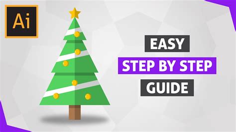 How To Draw A Flatdesign Christmas Tree In Adobe Illustrator Youtube