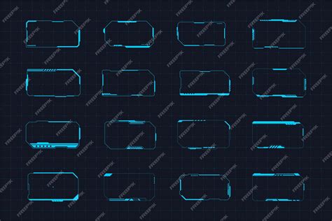 Premium Vector Bundle Of Sci Fi Concept Border Design