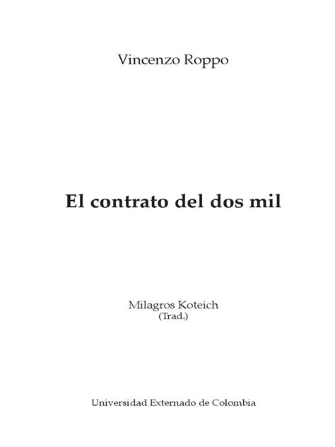 Roppo El Contrato Del Dos Mil Pdf