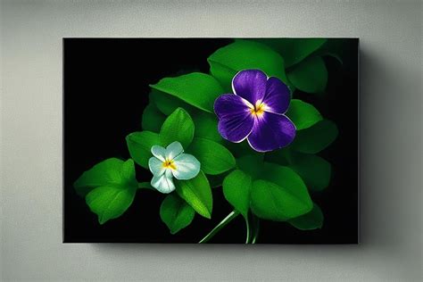 Premium Photo More Than One Small Pansy Flower Royal Green