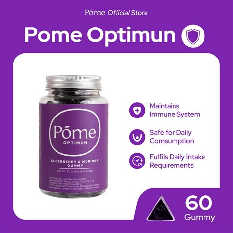 Jual Pome Optimun 1 Botol Elderberry And Moringa Gummy Dengan Vit C