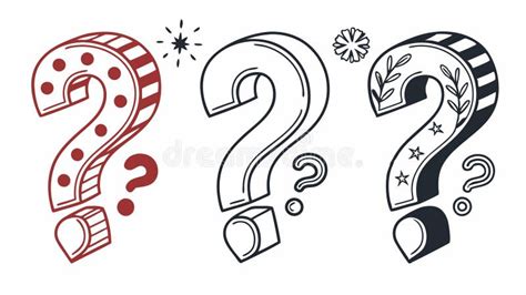 Question Marks Set Inquiry Symbols Problem Solving Icons Vector