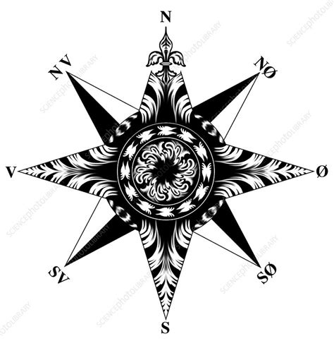 Renaissance Compass Rose Artwork Stock Image C0110766 Science