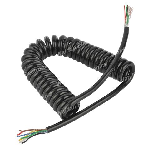 7core Pu Spring Coiled Cable Wd20 001 Coiled Cable And Spring Coiled Cable