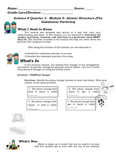 Atomic Structure Module Pdf Atoms Proton