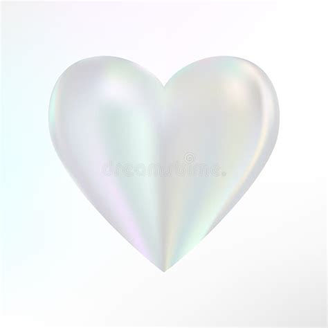 Holographic Mother Of Pearl Heart Opal Heart Shape Magic Love