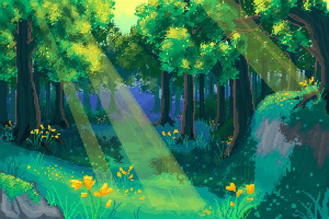 Pixilart Forest Pixel Art Landscape Pixel Art Background Pixel Art