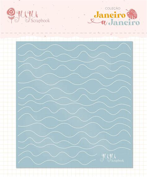 Stencil Juju Scrapbook Janeiro A Janeiro Ondinhas Loja Do Papel Scrapbook