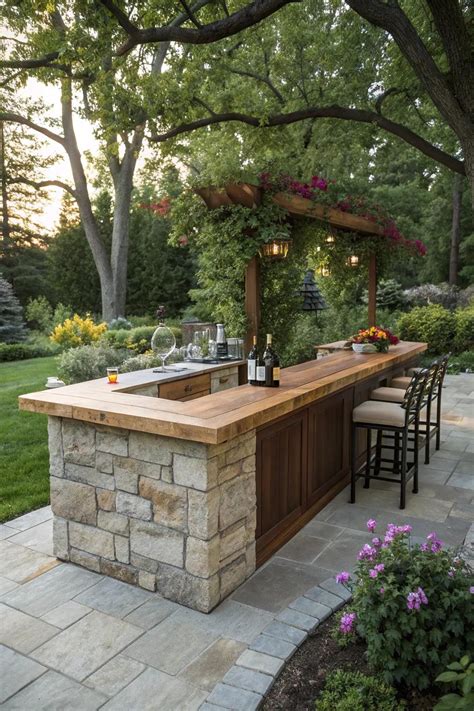 Rustic Outdoor Bar Plans