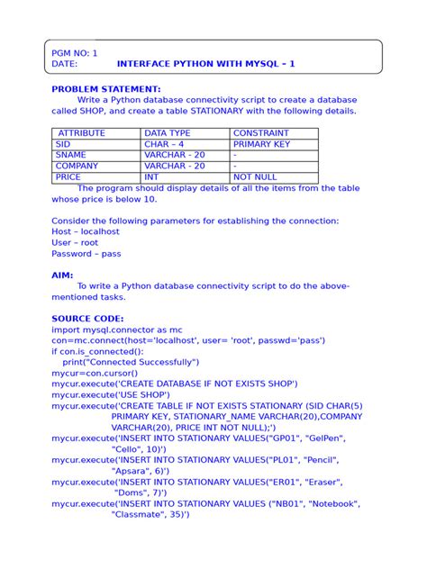 Python Mysql Database Scripts Guide Pdf Databases Information