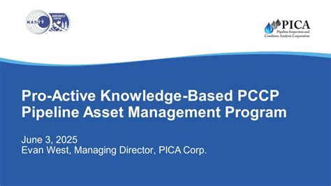 Title Slide From Pro Active Knowledge Based Pccp Pipeline Asset Management Program At Northwest