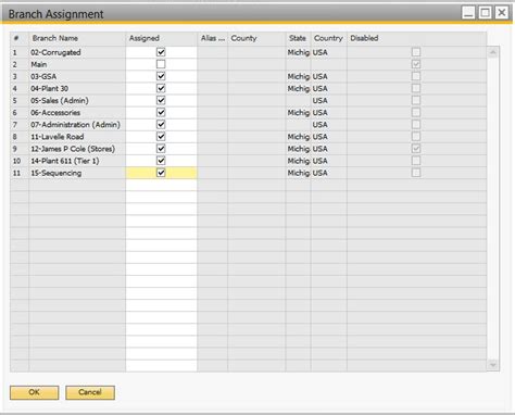 Update Branch Assignment In User Setup Window Usin Sap Community