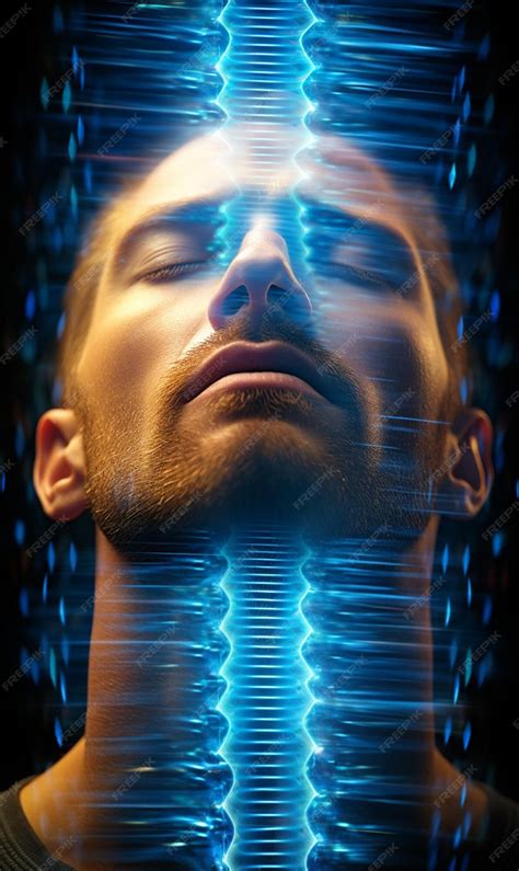 Premium Photo Frequency Healing Dna Strand Fusing Together After