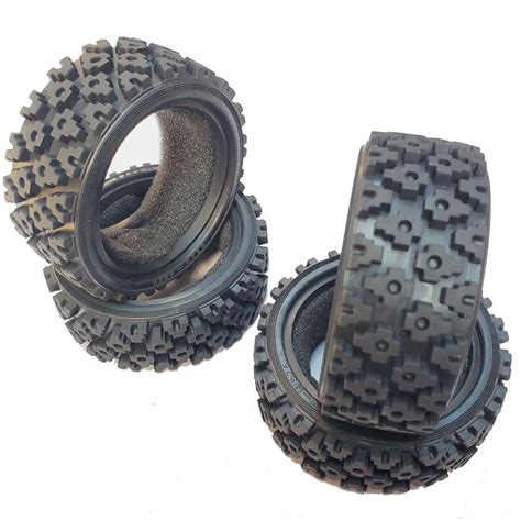 호환 110 Rc 오프로드 버기 고무 타이어 휠 타미야 Tt01 레이싱 Ptg2 Hsp 용 전면 70mm 티몬