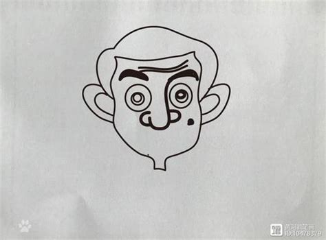 憨豆先生简笔画简单 简笔画图片大全 普车都