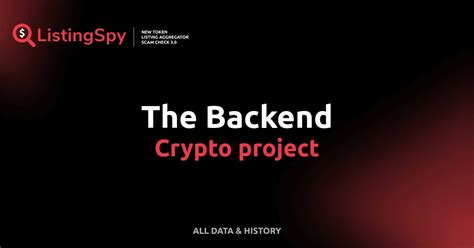 The Backend Crypto Project Loria Token Listings Events Analysis