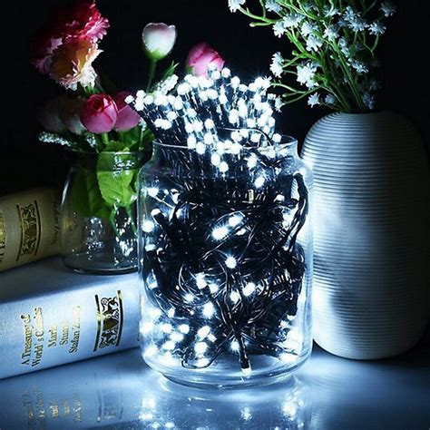 200 Bright White Leds Black Cable Connectable Outdoor Garden Party Christmas Waterproof String