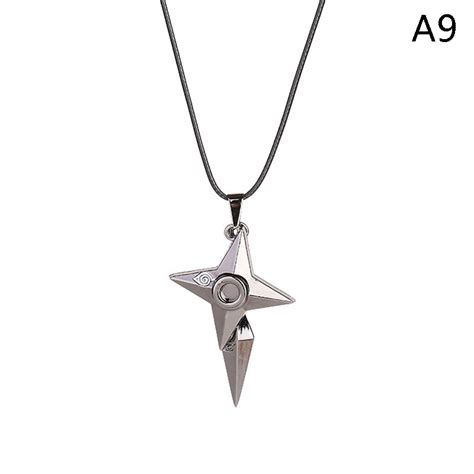 Anime Necklace Akatsuki Red Cloud Pendant Narutos Anime Cosplay Accessories Akatsuki Itachi