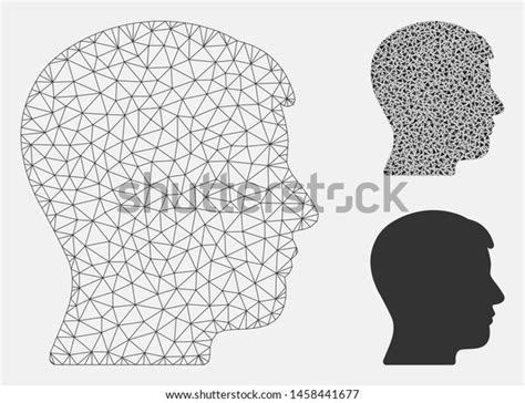 Mesh Man Profile Model Triangle Mosaic Stock Vector Royalty Free 1458441677 Shutterstock
