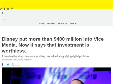 Vox Disney Says Its More Than 400 Million Vice Investment Is Now Worthless Rkotakuinaction
