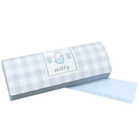 Yesasia Miffy Gingham Patch Glasses Case With Cleaning Cloth Bl Marimocraft Lifestyle