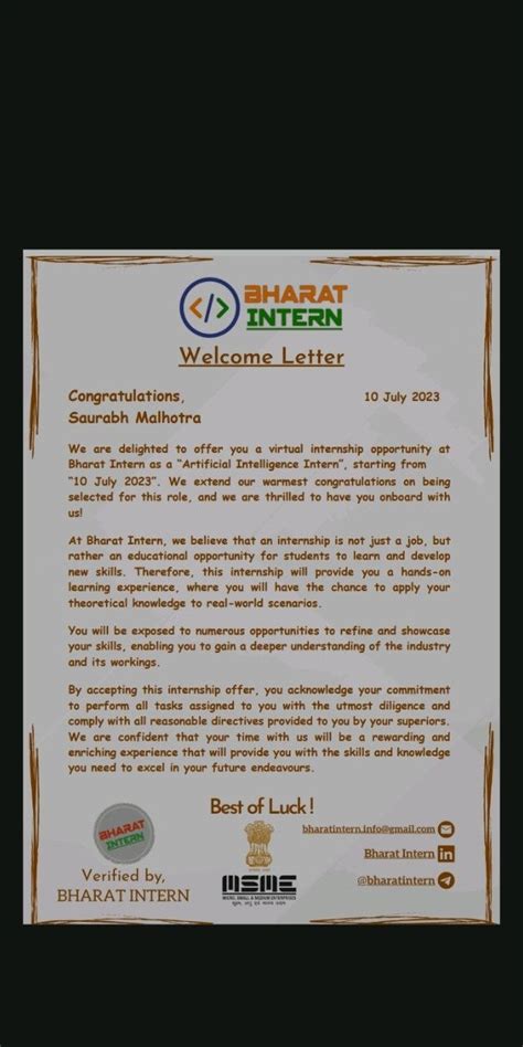 saurabh malhotra on linkedin bharatintern