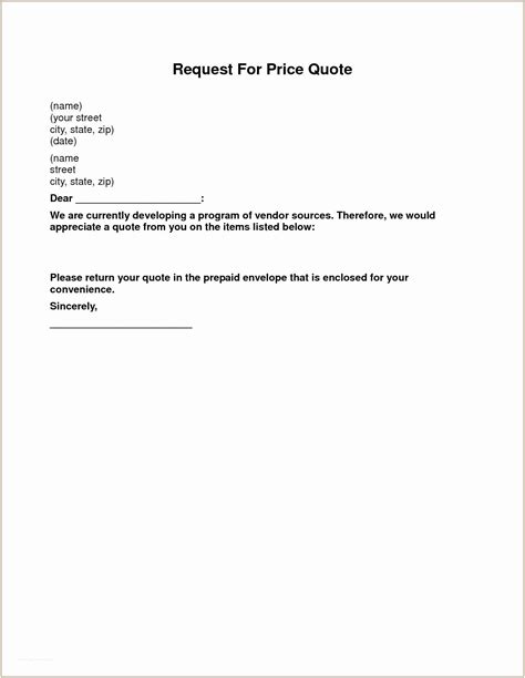 Request For Quotation Email Template Best Templates Resources
