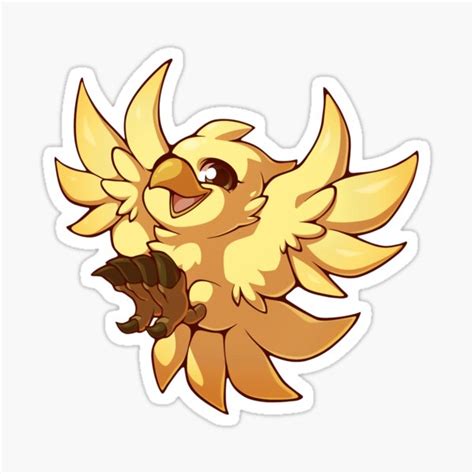 Ff Jumping Chocobo Sticker For Sale By Monkparty Redbubble