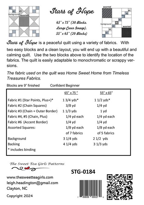 Stars Of Hope Quilt Pattern Quilting Books Patterns And Notions