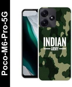 Lucky Mobi Com Back Cover For Poco M Pro G Indian Army Txture Army Uniform Military Como