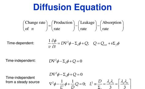 Formula For Diffusion Rate